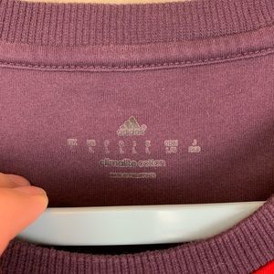 adidas | Shirts | Adidas Climalite Logo Graphic Tshirt Red Purple L ...